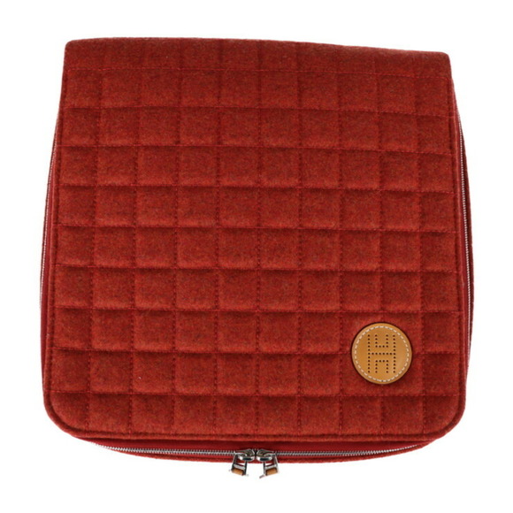 Hermes | Bags | Hermes Hermes Paddock Pouch Wool Cashmere Terracotta ...